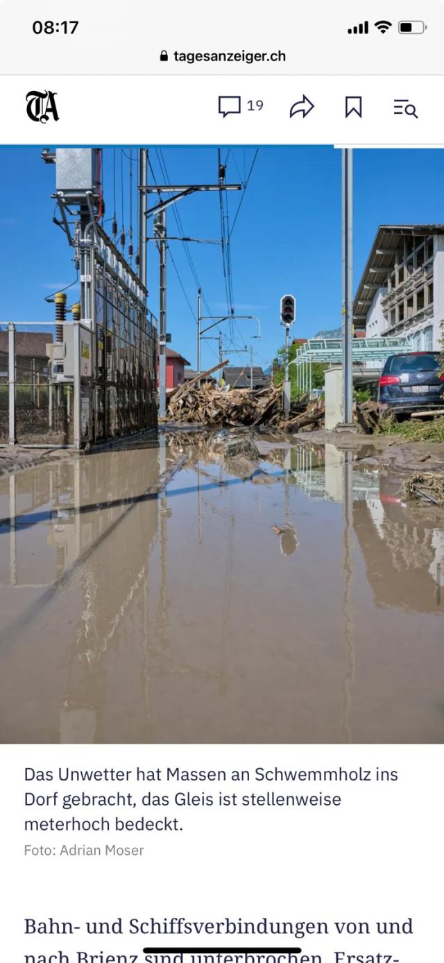 Floods & Disruptions in Grindelwald & Brienz - SwitzerLanding
