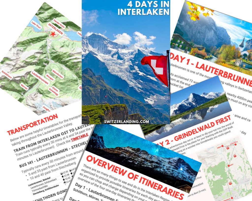 INTERLAKEN 4 DAYS OF ITINERARIES (PLUS 5 ADD-ON OPTIONS) - SwitzerLanding