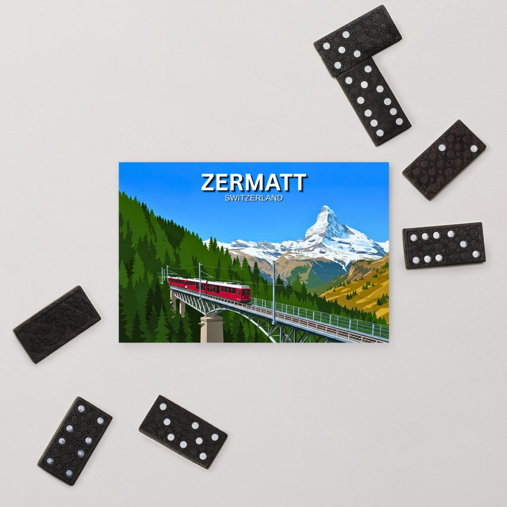 Zermatt Gornergrat Switzerland Vintage Postcard - SwitzerLanding